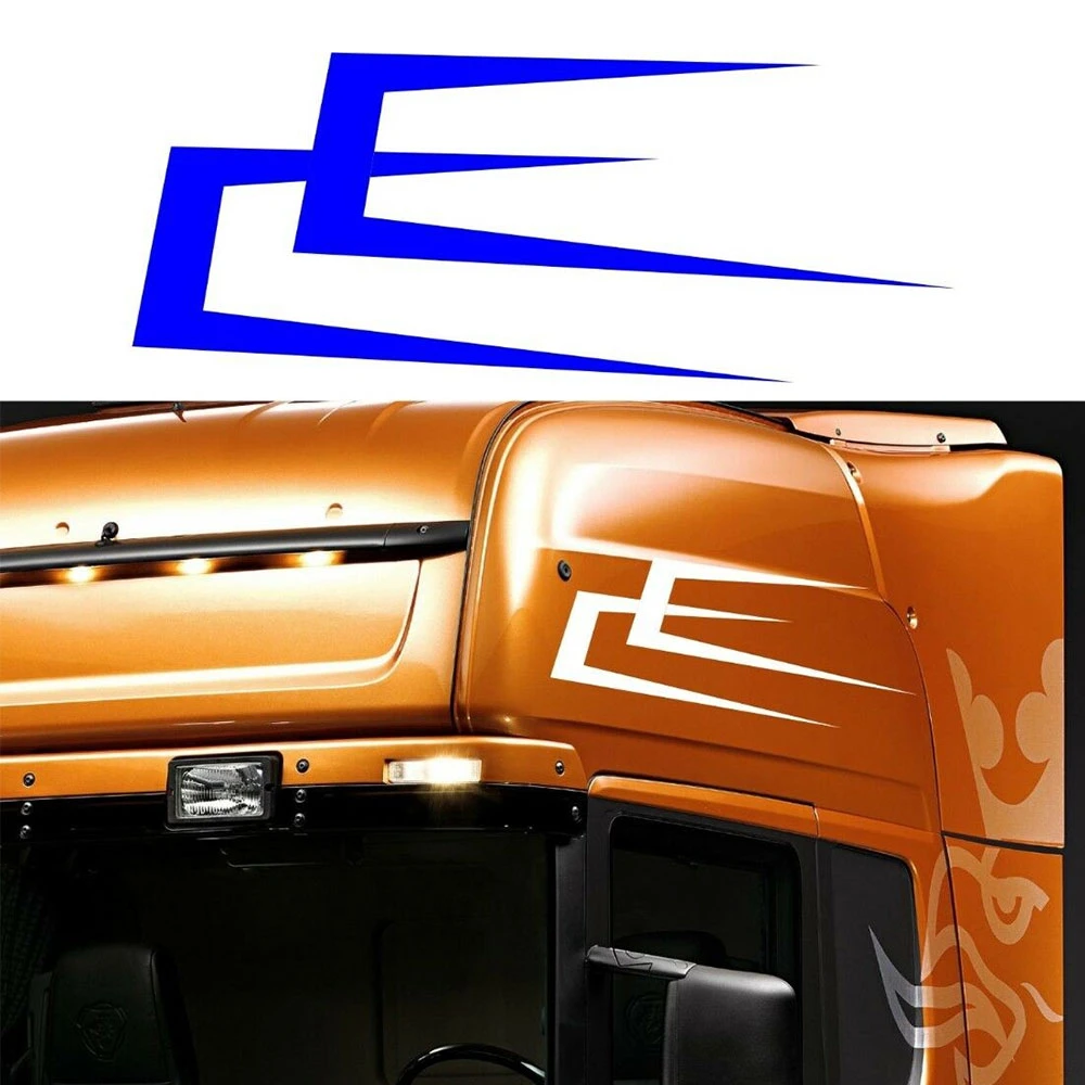 2 X Lorry Stripes Vinyl Stickers Cab Scania For Mercedes Volvo Daf Man ...