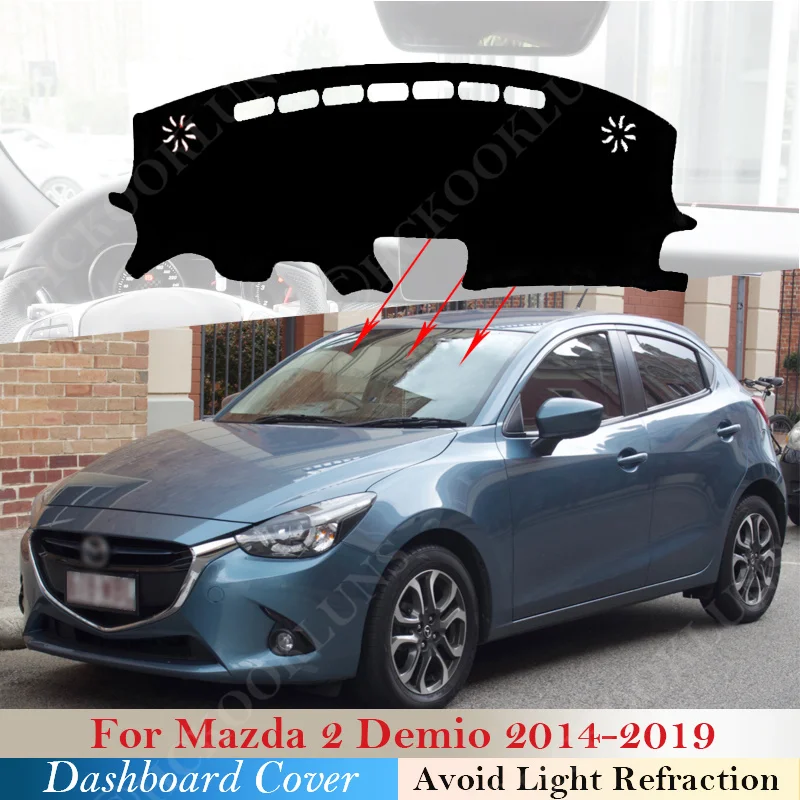 Dashboard-Cover-Protective-Pad-For-Mazda-2-Mazda2-Demio-2014-2019 ...