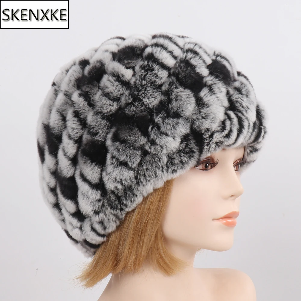 Hot-Sale-Winter-Women-Knitted-Real-Rex-Rabbit-Fur-Hat-Natural-Soft-Rex ...