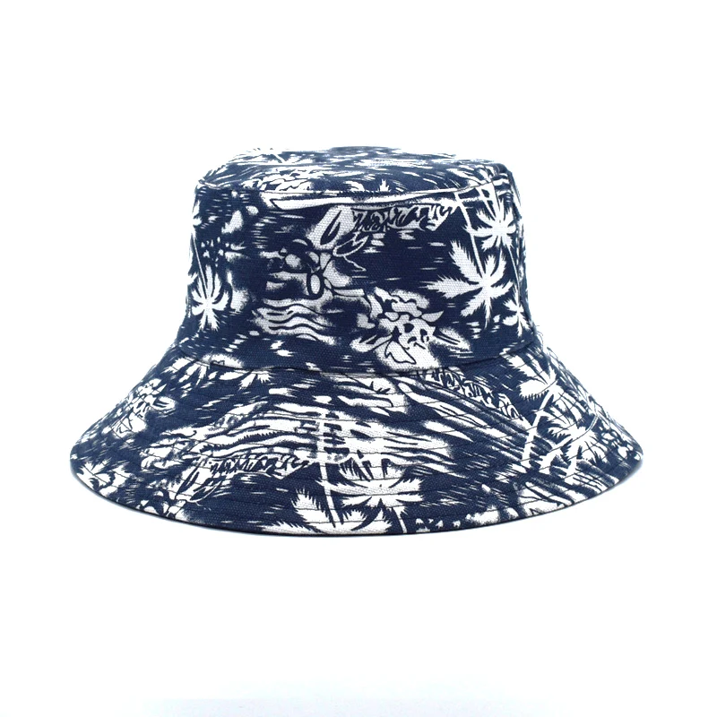 New Summer Panama Bucket Hats Cotton Basin Cap Women Print Sun Hats ...