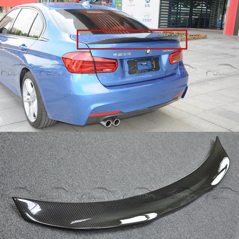 OLOTDI Carbon Fiber Rear Trunk Spoiler Wing for BMW F30 3 Series Saloon ...
