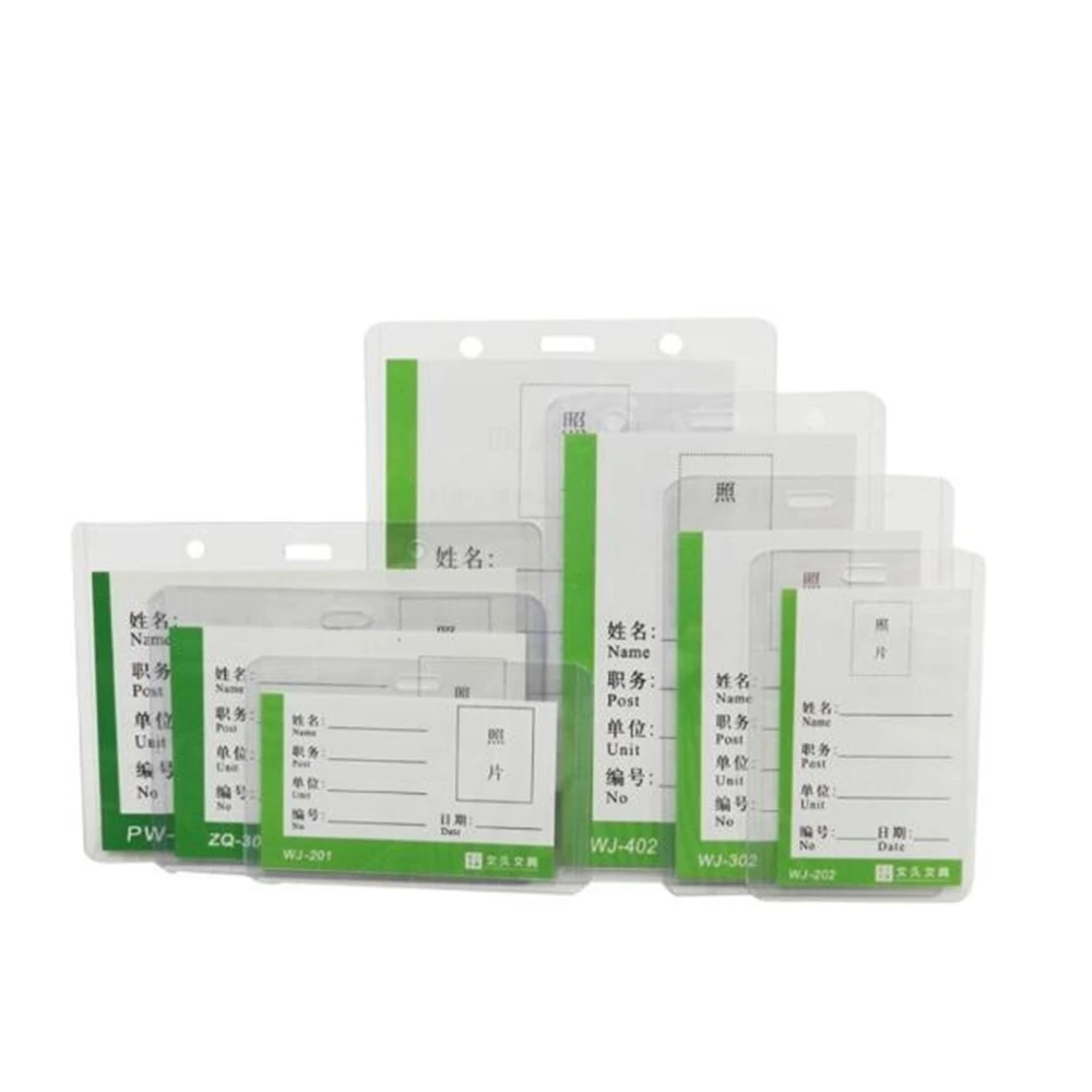 Horizontal-Vertical-Name-Badge-Holders-Case-Shipping-Pvc-Label-Pouch ...