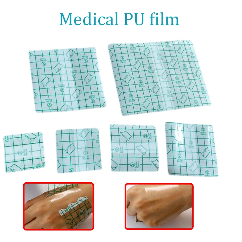 100 Pieces Waterproof Transparent Medical Pu Film Adhesive Plaster Anti ...