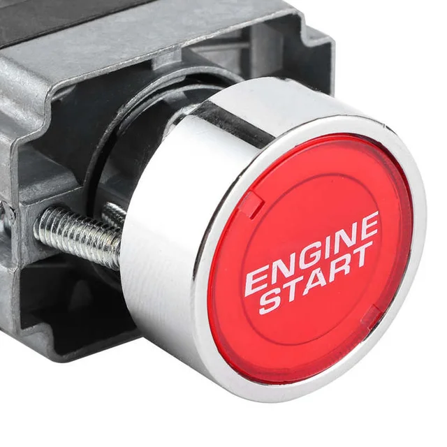 Ignition Switch Engine Starter 12V 10A LED Car Modification Button One ...