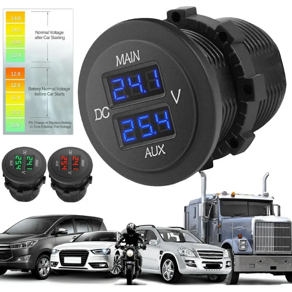 Volt-Meter-High-Accuracy-Battery-Monitor-Eco-friendly-12-24V-Dual ...