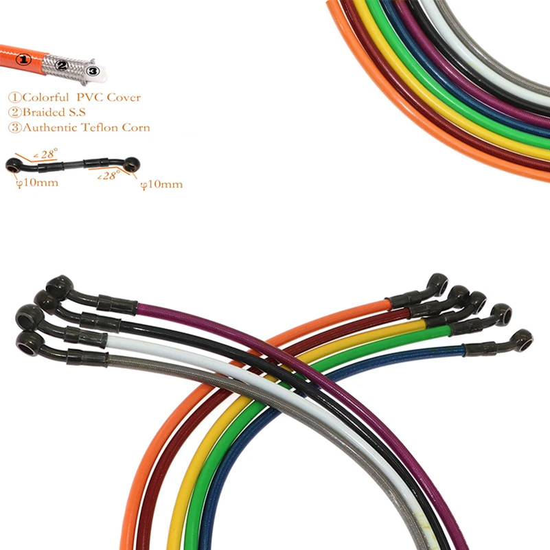 Motorcycle Steel Braided Brake Lines | Motorcycle Abs Hydraulic Hose ...