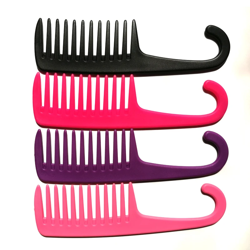 10PCS-Anti-static-Large-Wide-Tooth-Comb-Hairdressing-Women-Hanging-Hole ...