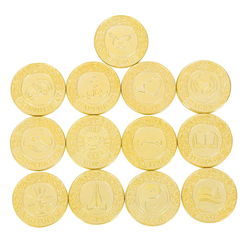 Weddings Decorations St Unity coins Benedict 14K white Laminated Gold ...