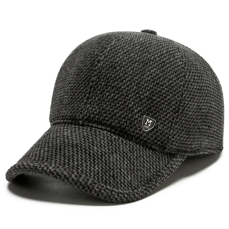 Black 02-Adjustable -Chapeau de Baseball d'hiver pour hommes, casquette ...