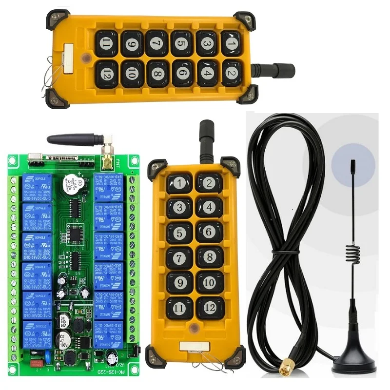 Wireless Remote Control 12v Industrial | Remote Control Receiver 12v ...