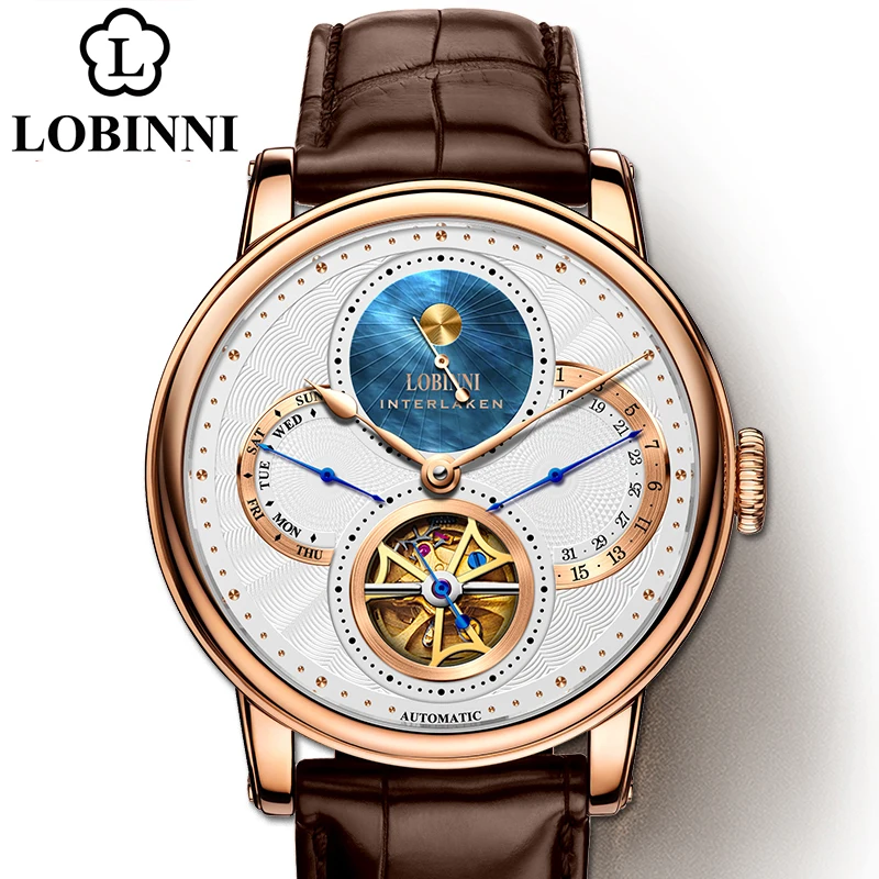 LOBINNI Rome dial watches mens 2026 relogio masculino Automatic gear ...