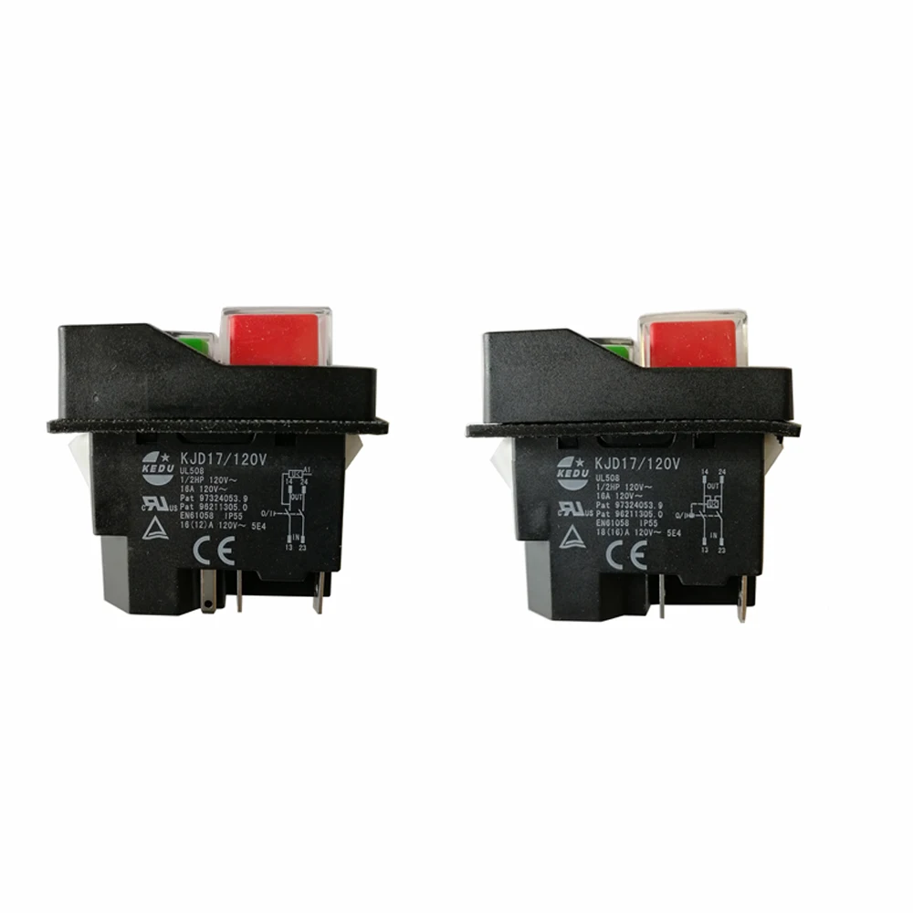 KEDU-KJD17-120V-Waterproof-Push-Button-Electromagnetic-Switch-4-Pin-5 ...