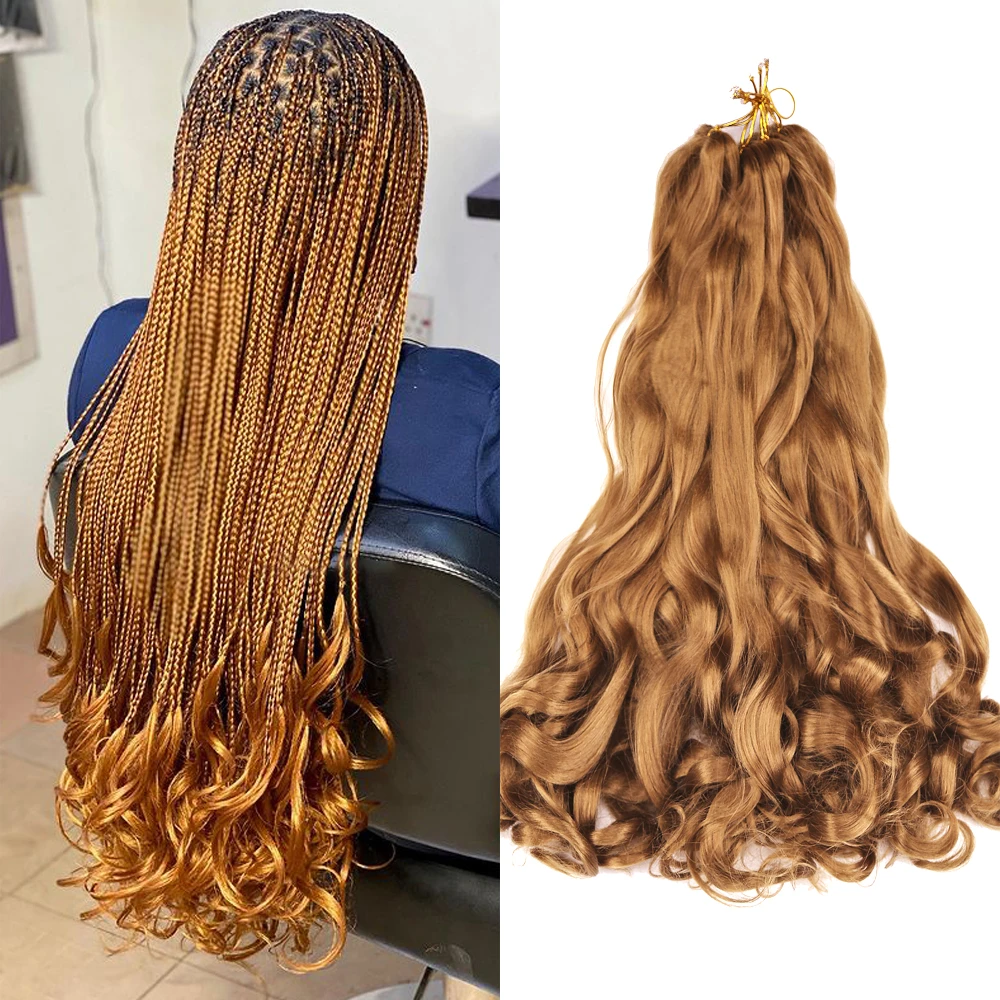 Loose Wave Spiral Curl Crochet Hair Synthetic Braids Ombre Pre ...