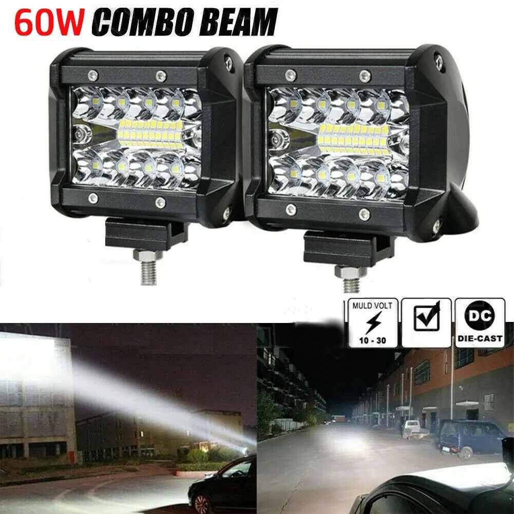 1-2pcs-LED-Combo-Work-Light-Bar-Offroad-Spot-Flood-Beam-Headlights-12V ...