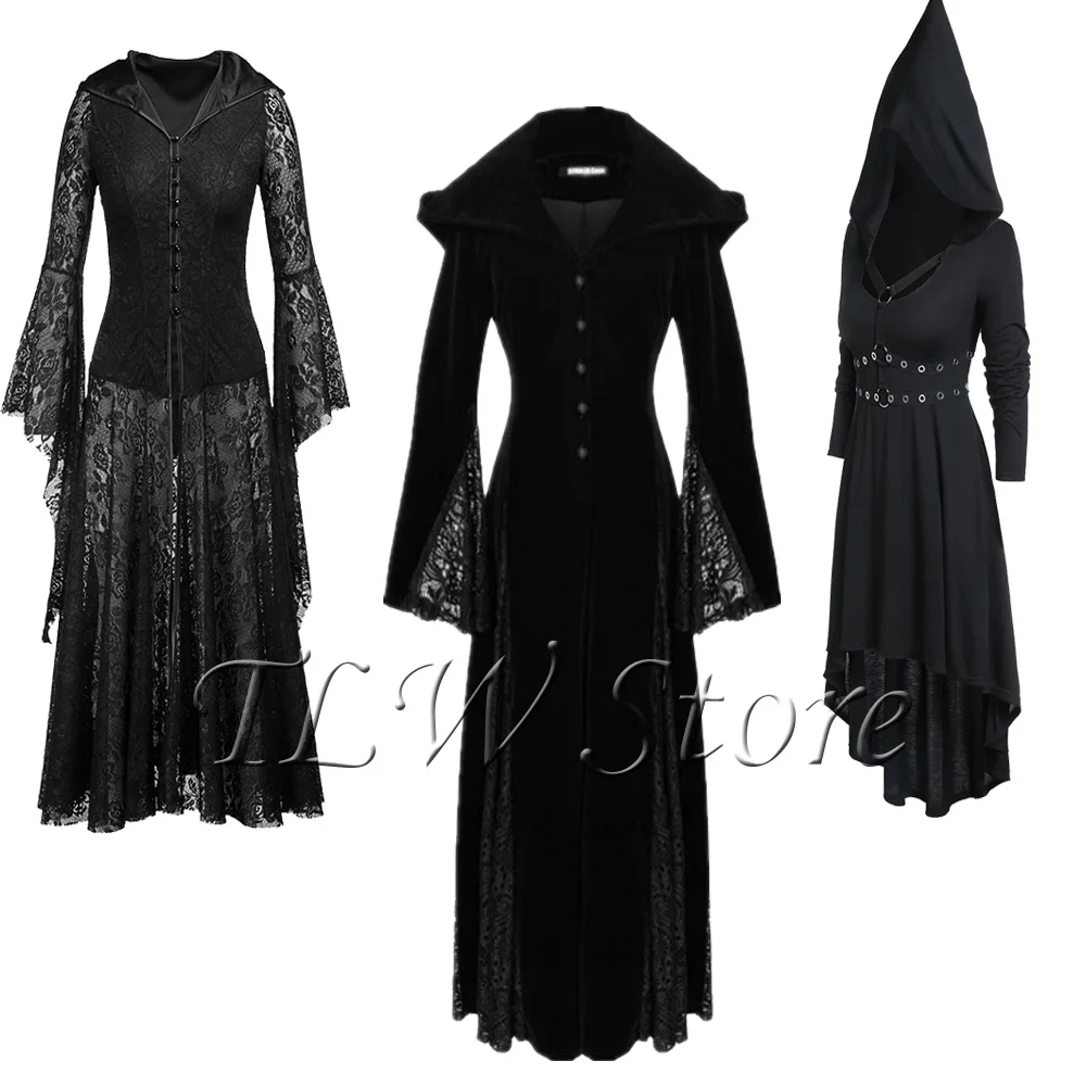 Disfraz-de-elfo-Medieval-con-capucha-para-mujer-adulta-traje-de-Cosplay ...