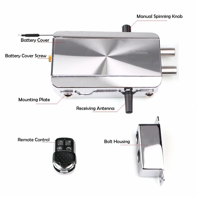 Remote Control Electronic Intelligent Door Lock Wireless Anti-Theft ...