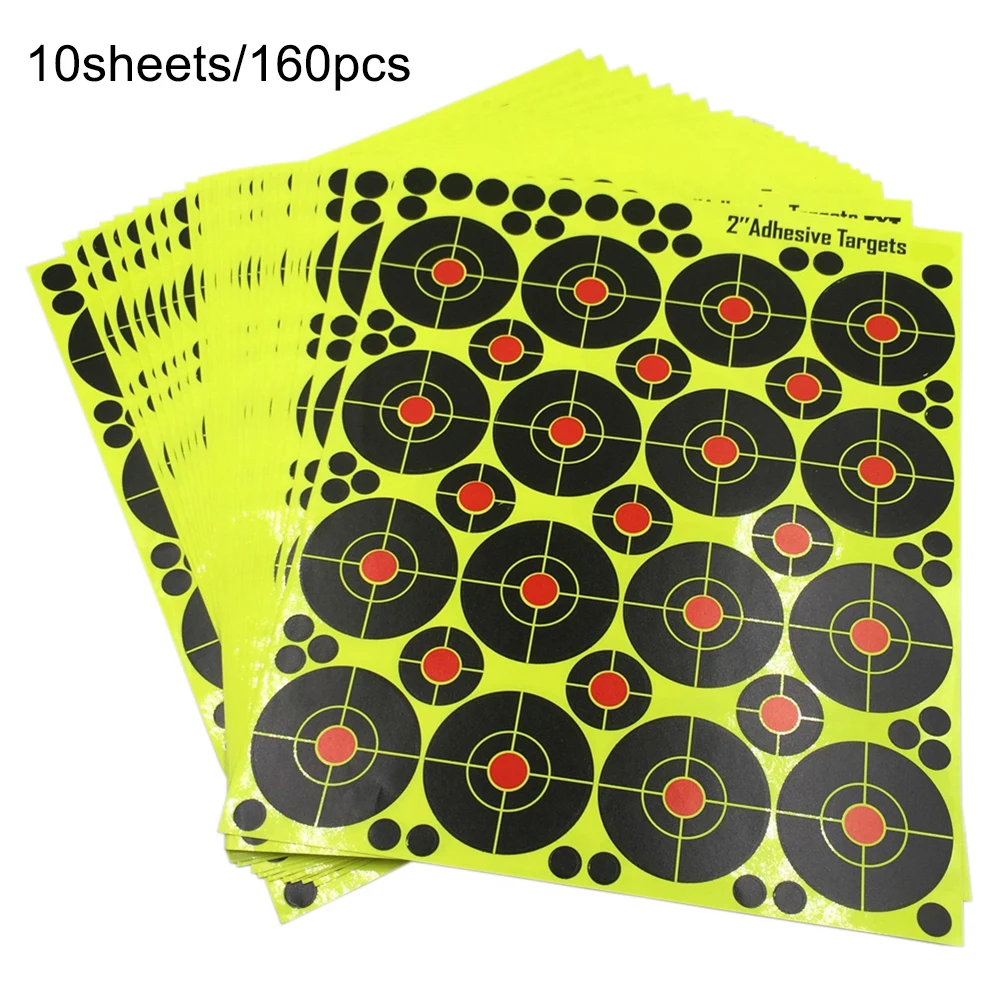 10Pcs 30x45mm Adhesive Shooting Targets Sticker Reactive Splatter Paper ...