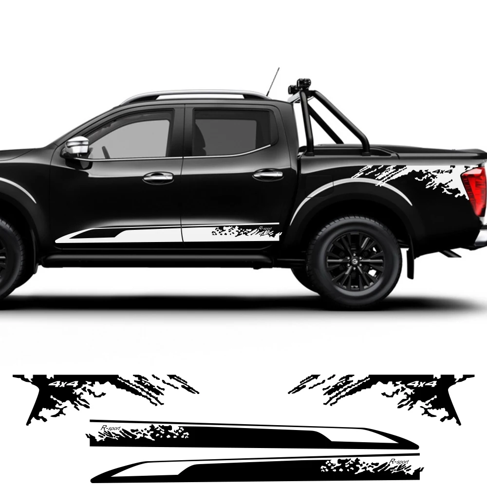 2PCS Auto Vinyl Film Decoration Decals For Nissan NAVARA NP300 DIY Car ...