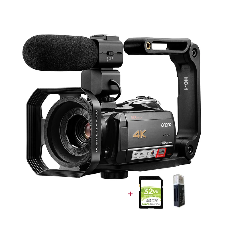 Video-Camera-4K-Professional-for-YouTube-Live-Streaming-Ordro-AC5-12X ...