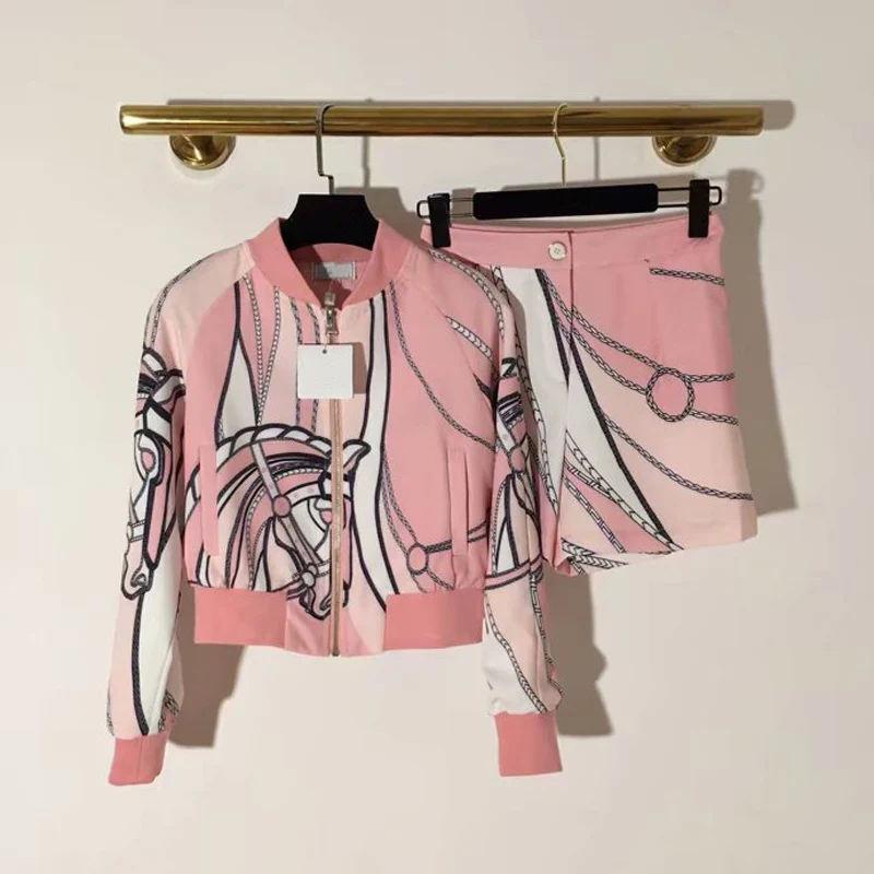 11 5 осенне зимняя куртка с длинными рукавами и цепочкой с рисунком головы лошади широкие шорты