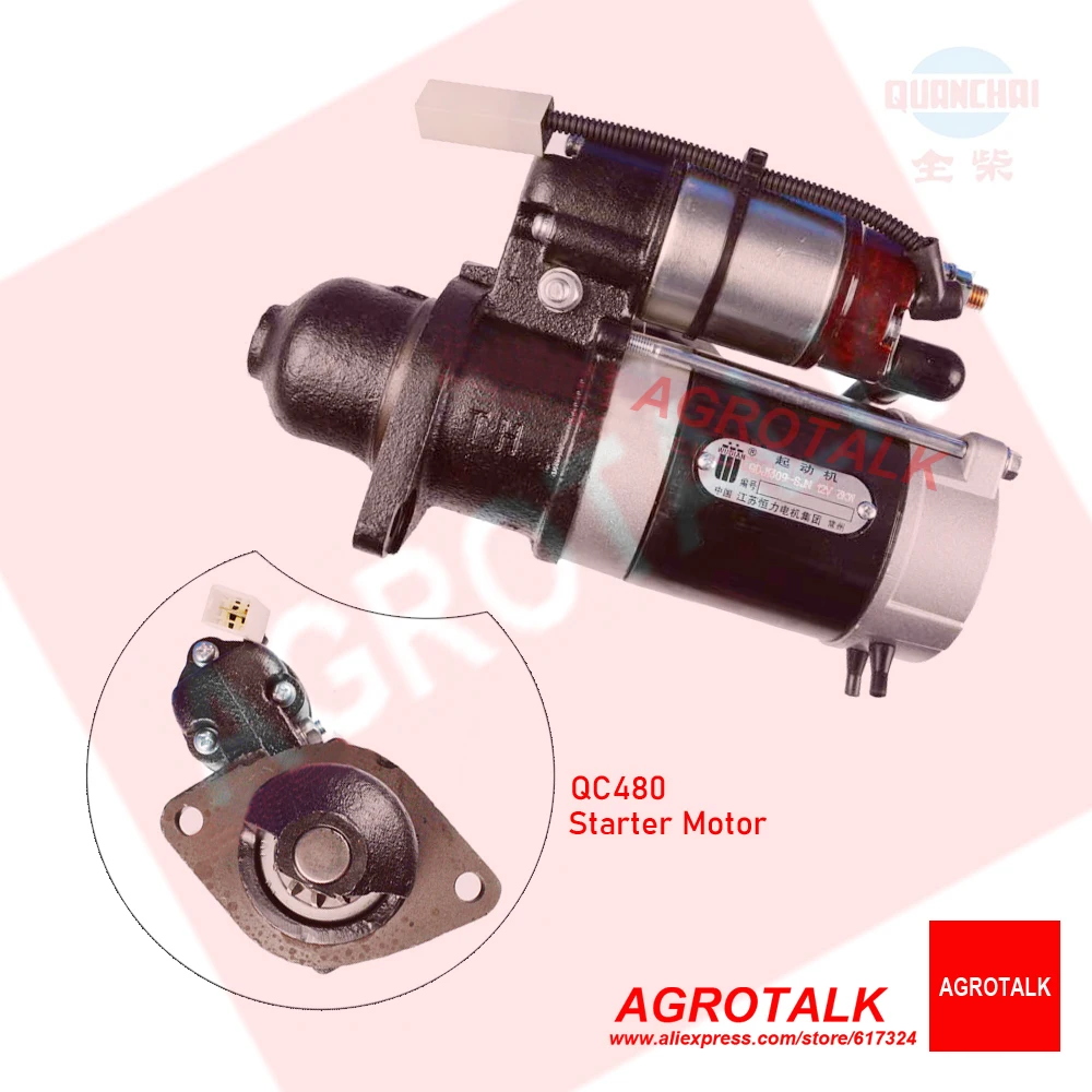 Starter Motor For Quanchai Qc480zlq / Qc490t / Qc495t, Part Number ...
