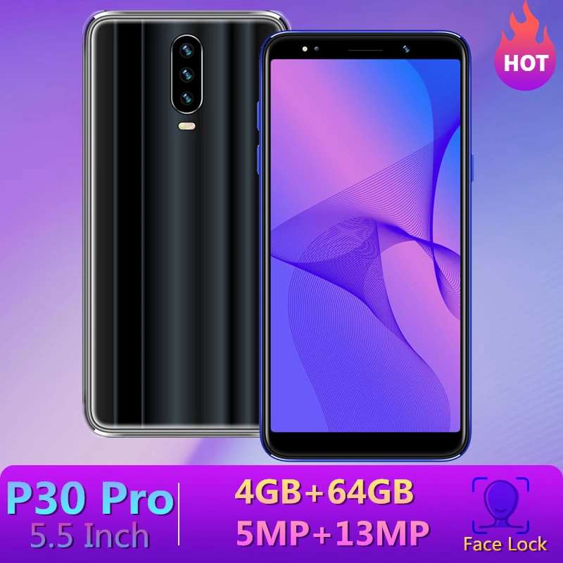 Оригинальные смартфоны P30 PRO, 4 Гб ОЗУ, 64 Гб ПЗУ, 13 МП, 5,5 дюйма, полный экран, Android ...