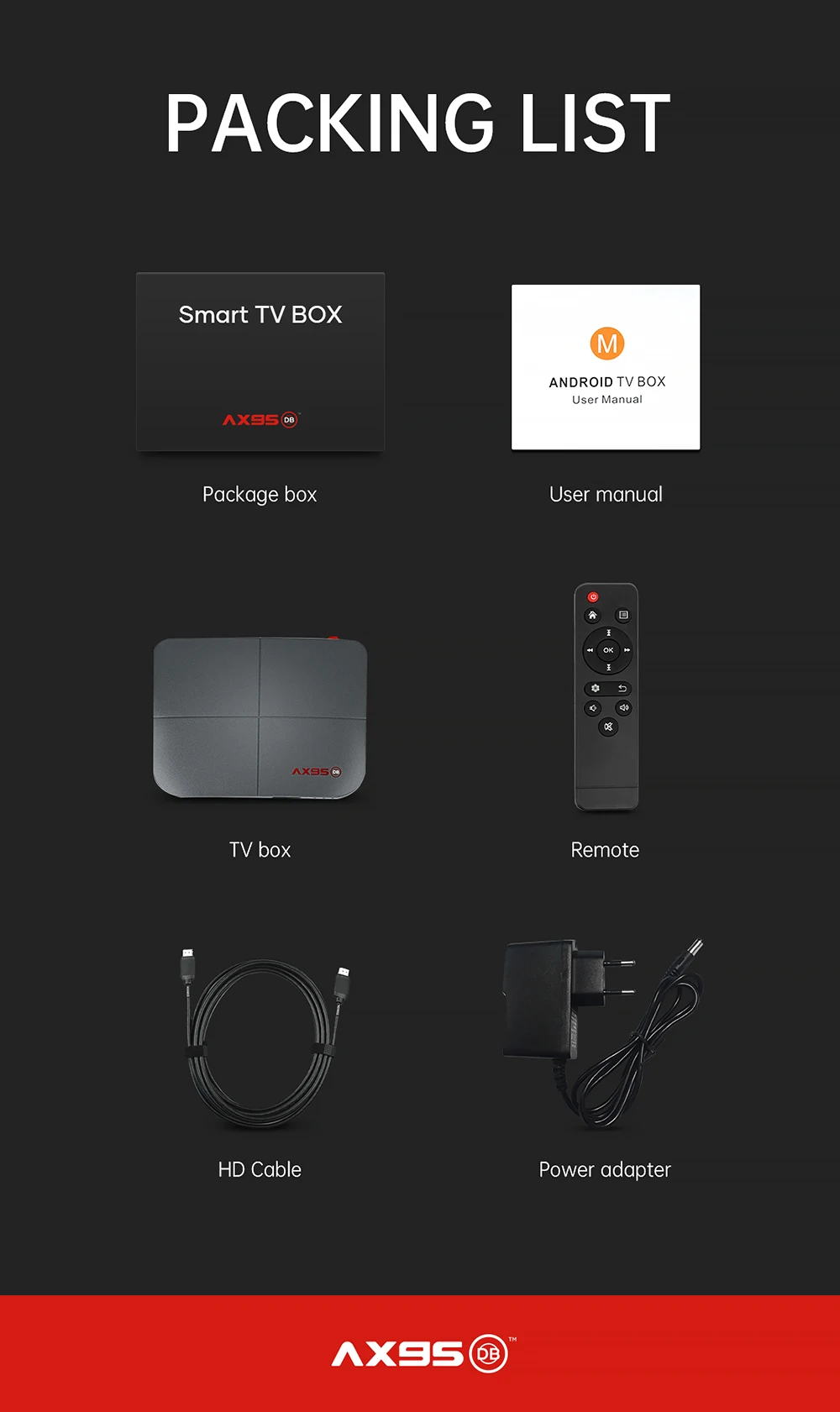 Tv box AX95 4GB 128GB TV inteligente con Android 9,0 Amlogic S905X3 4K ...