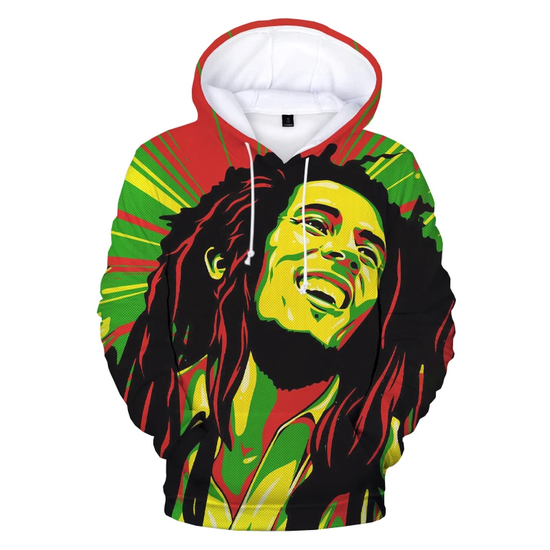 Sudadera con capucha de Bob Marley en 3D para hombre y mujer, ropa ...