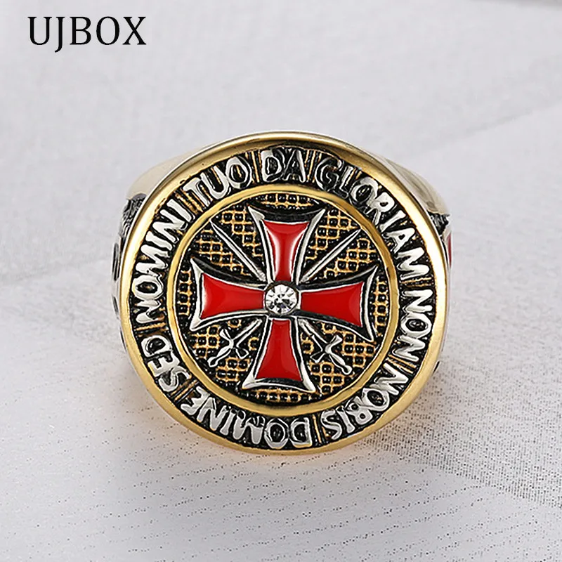 Classic Retro Iron Knights Templar Men Rings Size 7 15 Real Stainless ...