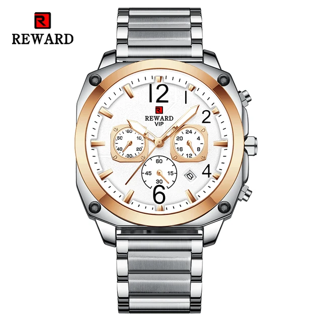 REWARD VIP Relojes de cuarzo para hombre, pulsera deportiva resistente ...