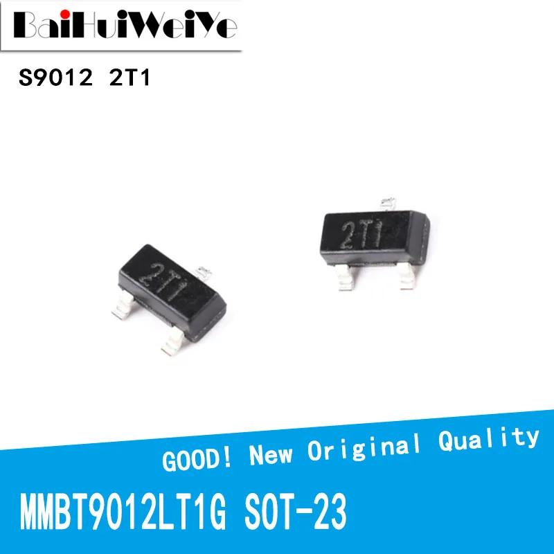 100PCS/LOT S9012 9012 2T1 MMBT9012LT1G MMBT9012 SOT23 SOT 23 SOT SMD CR ...
