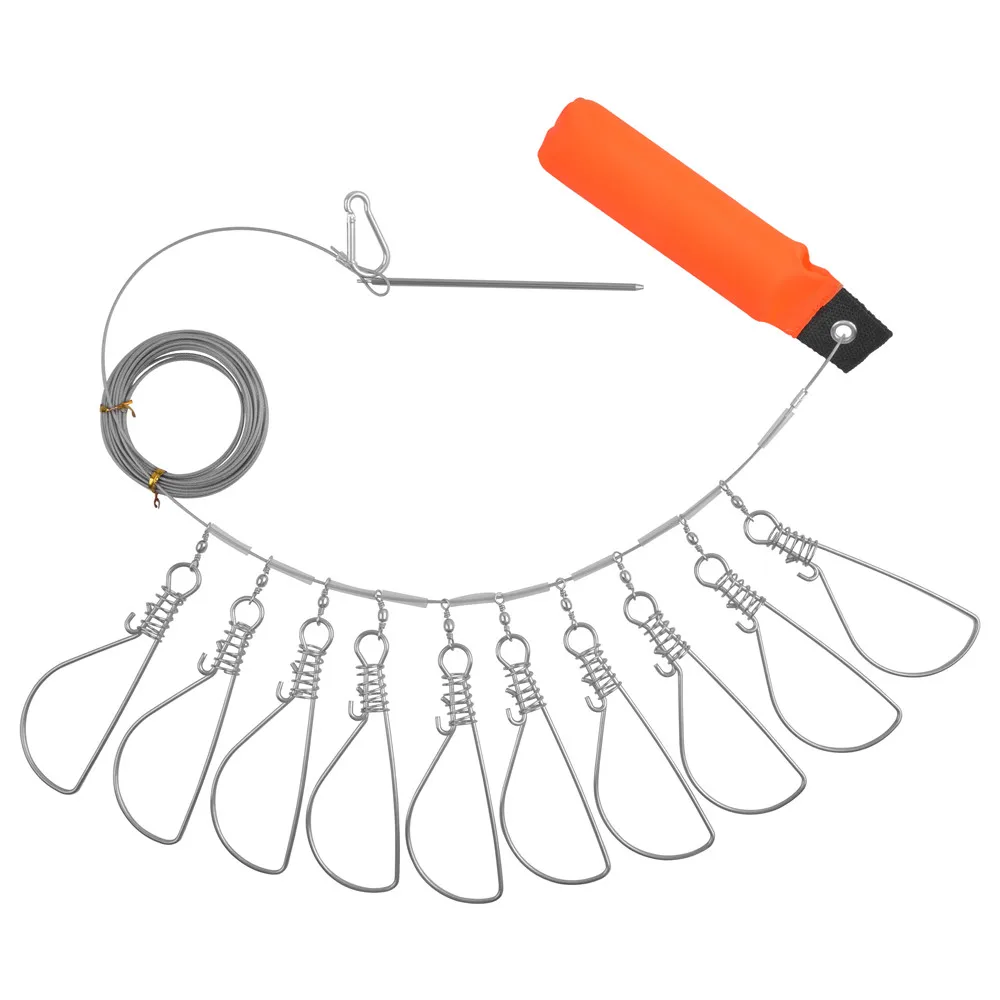 Fishing-Stringer-Clip-Live-Fish-Lock-10m-High-Strength-Snaps-Buckle-Big ...