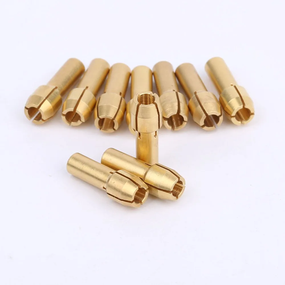10pcs-set-Mini-Drill-Chucks-Adapter-for-DREMEL-Brass-Collect-3-2mm-1-8 ...