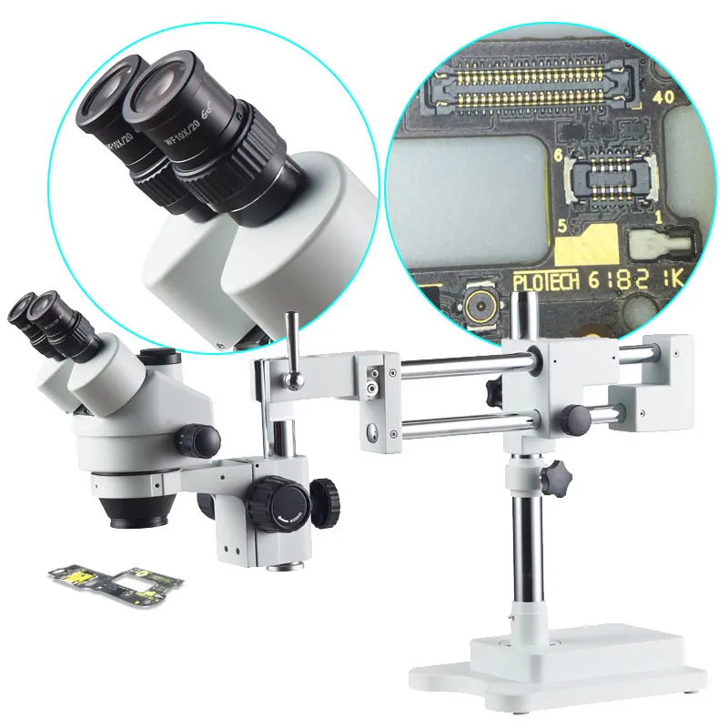TXB2-D10-7X-45X-Trinocular-Head-Zoom-Stereo-Engraving-Microscope-with ...