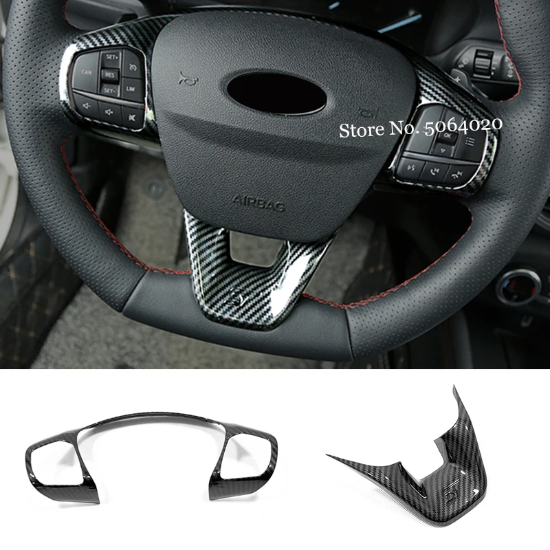 For Ford Puma 2019 2021 ABS Carbon fiber/Matte ST Car steering wheel ...