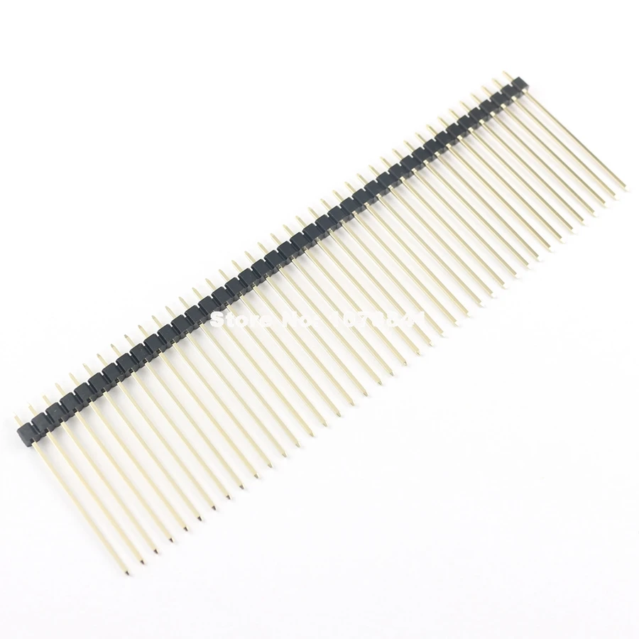 10Pcs 2.54mm Pitch Male 1x40 Pin 40 Pin Single Row Straight Pin Header ...