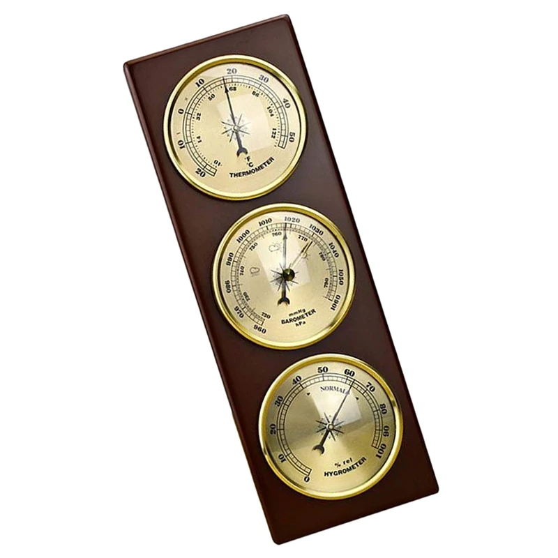 Wall Barometer Thermometer Hygrometer Weather Station Hanging Home ...