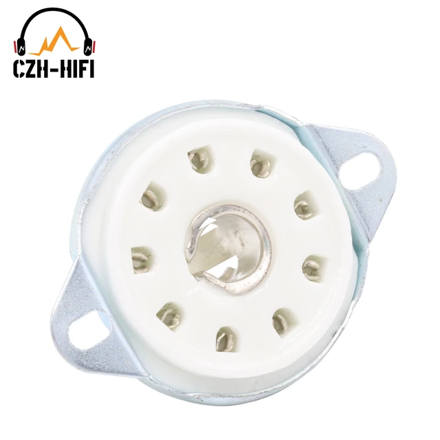 1PC 9PIN TUBE SOCKET B9G Ceramic Valve Base for EF50 EC52 TT12 EFF51 ...