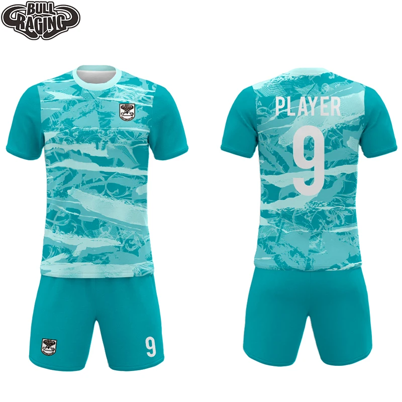 Uniforme-de-entrenamiento-de-f-tbol-del-Club-turquesa-Jersey-de-f-tbol ...