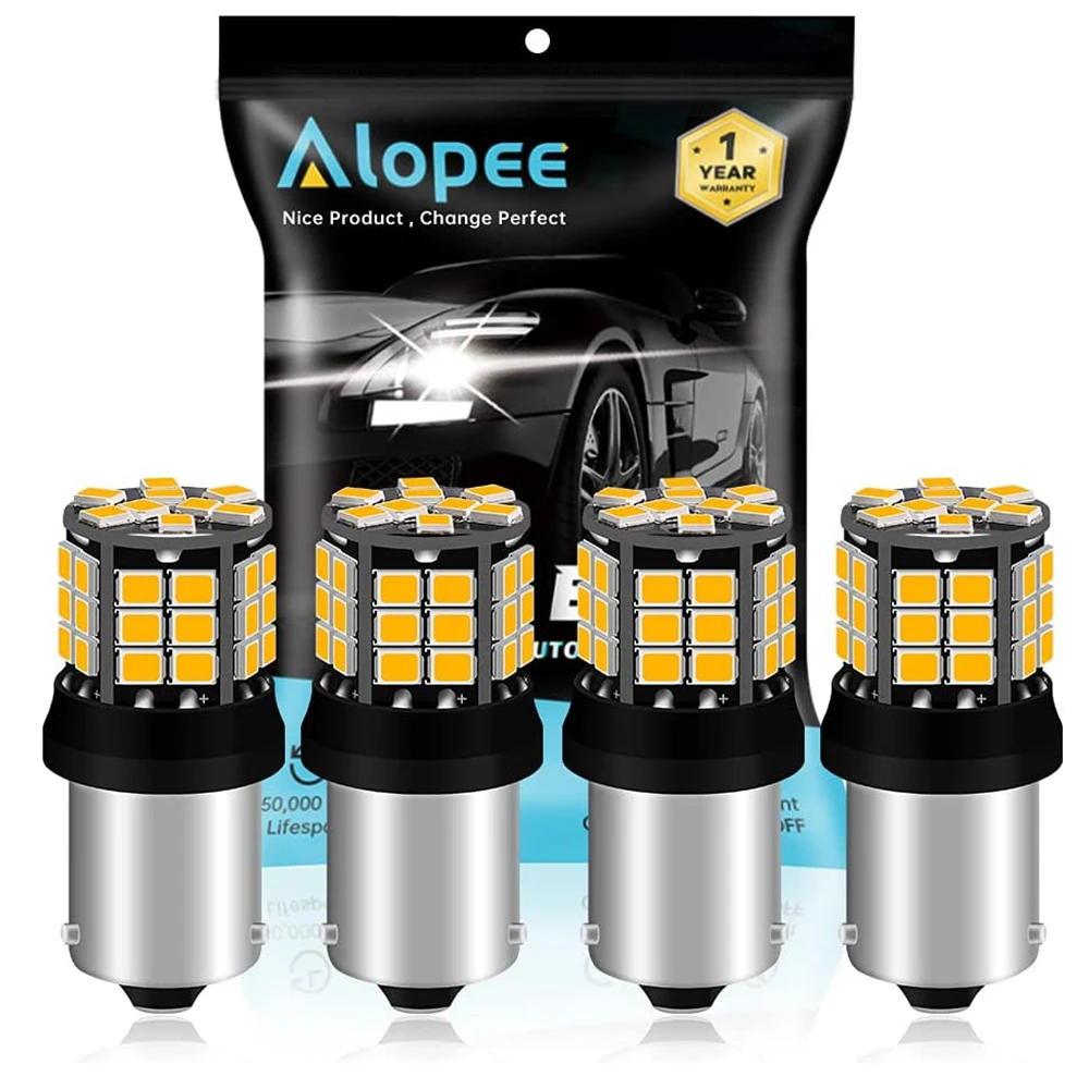 4pcs-1056-BAU15S-7507-12496-1156PY-PY21W-RY10W-9-30V-2835-39-SMD-Amber ...