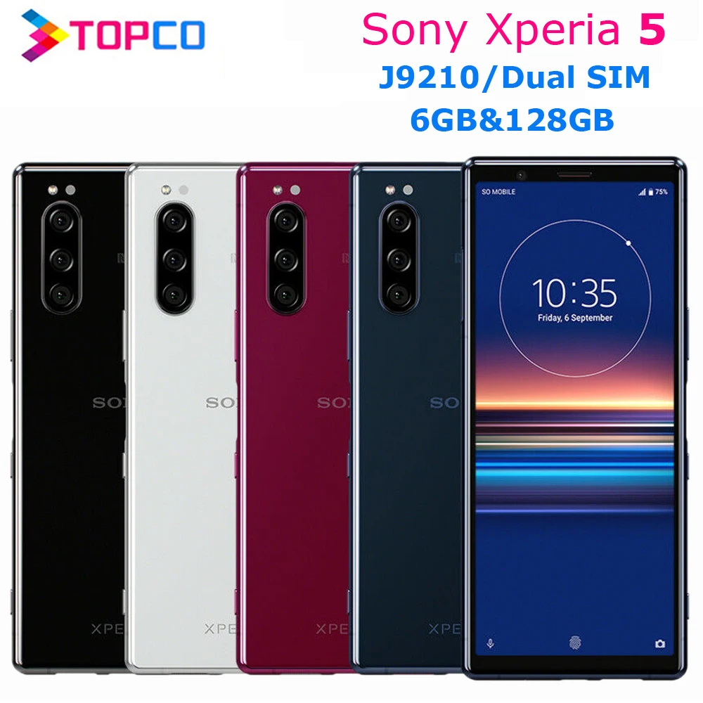Sony-Xperia-5-J9210-Android-Mobile-phone-4G-LTE-6-1-Octa-core-6GB-128GB ...