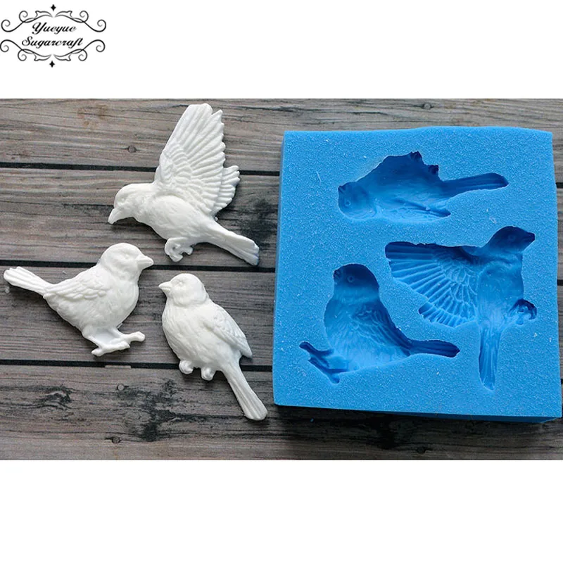 Yueyue Sugarcraft Birds Silicone mold fondant mold cake decorating ...