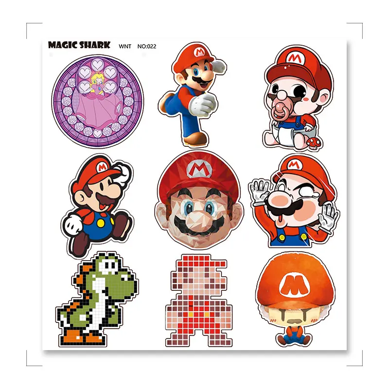 Magic Shark 3M Pikachu Mario Rabbit Naruto Butterfly Pokemon Sticker ...