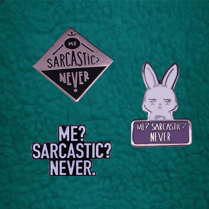 Me-Sarcastic-Never-Cute-Nerdy-Rabbit-Lapel-Pin-Feminist-Brooch-Funny ...