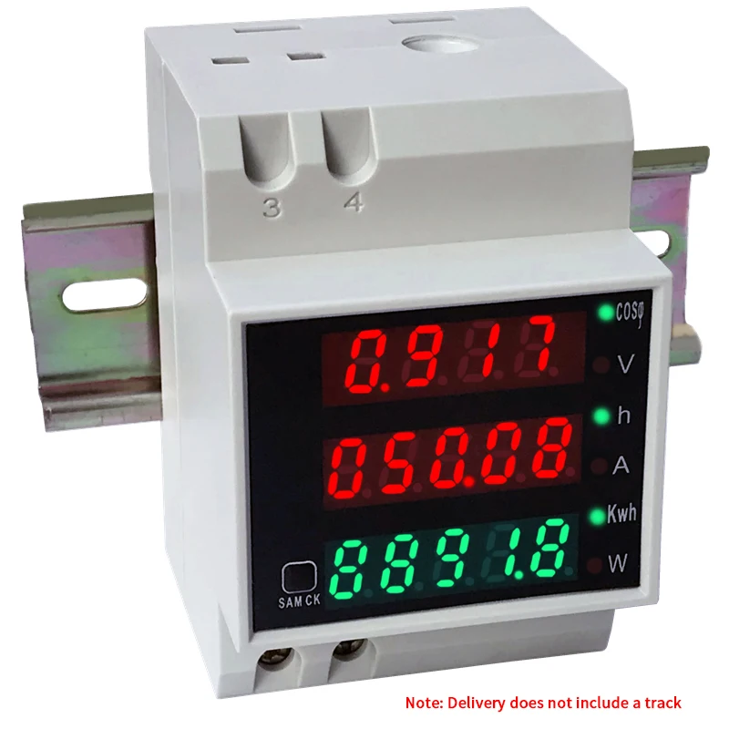Din Rail Multi-function Digital Meter Ammeter Voltmeter Led Display ...