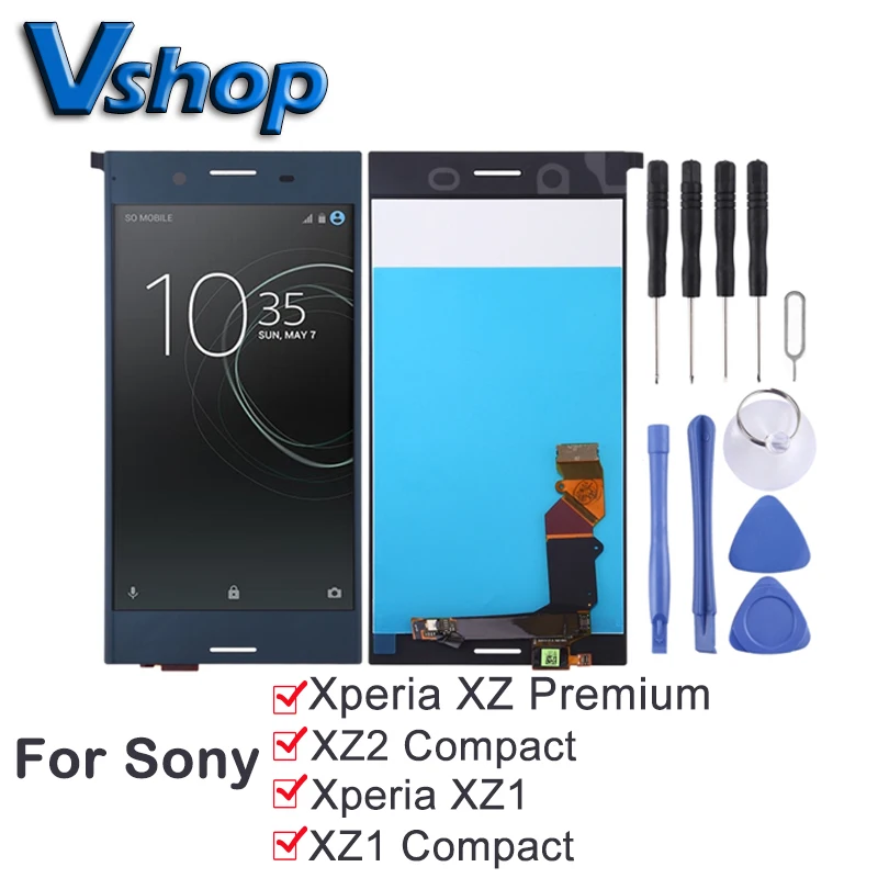 Xperia xz premium/xz2 compacto tela lcd digitador assembléia completa ...