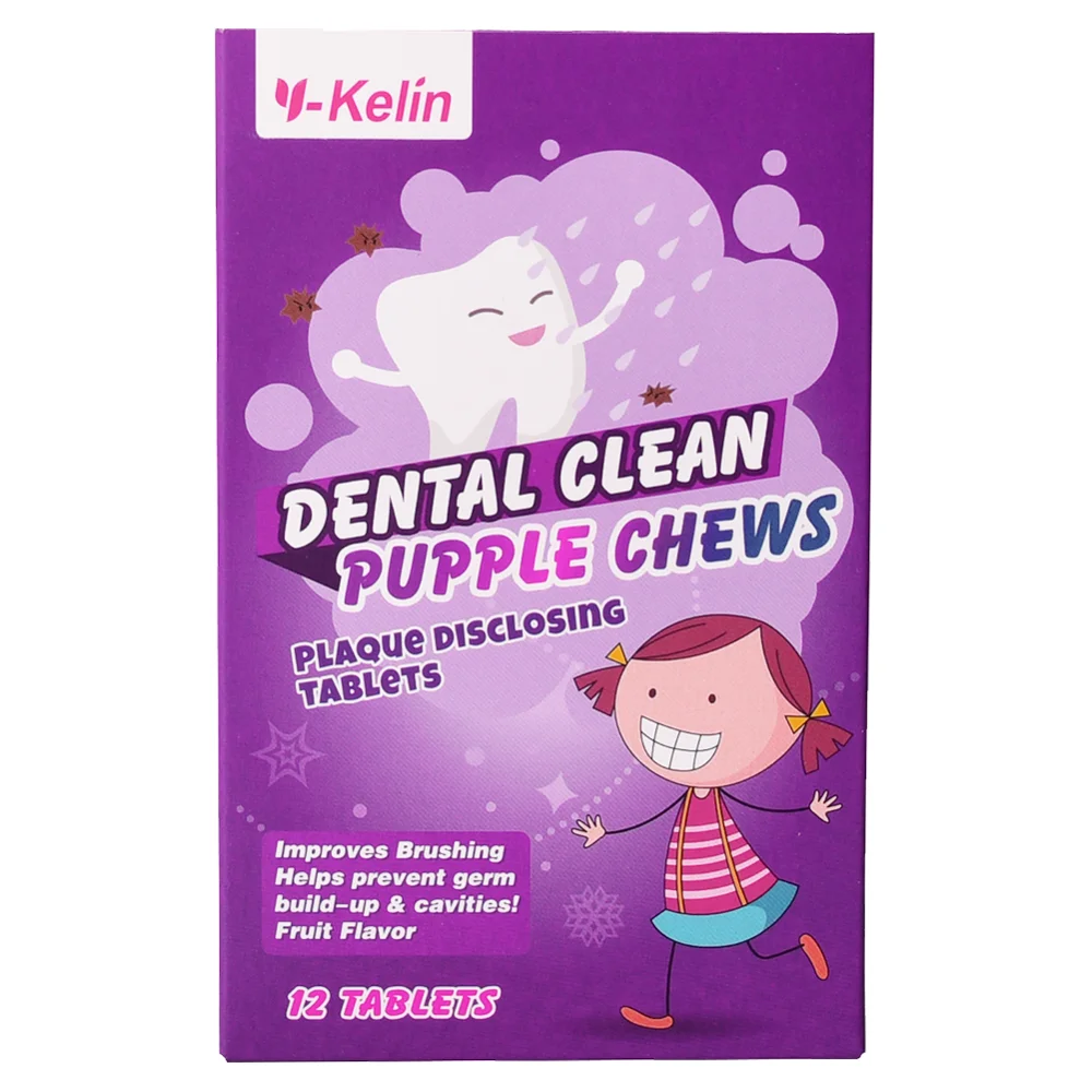 Y kelin Dental Plaque Disclosing Tablet 12 Tabs teeth plaque disclose ...