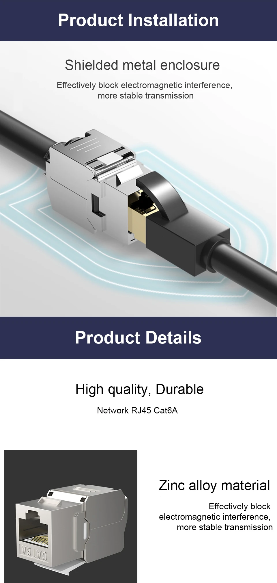 Module CAT7 - Module Blindé Rj45 24 Ports 1u, Panneau De Raccordement ...