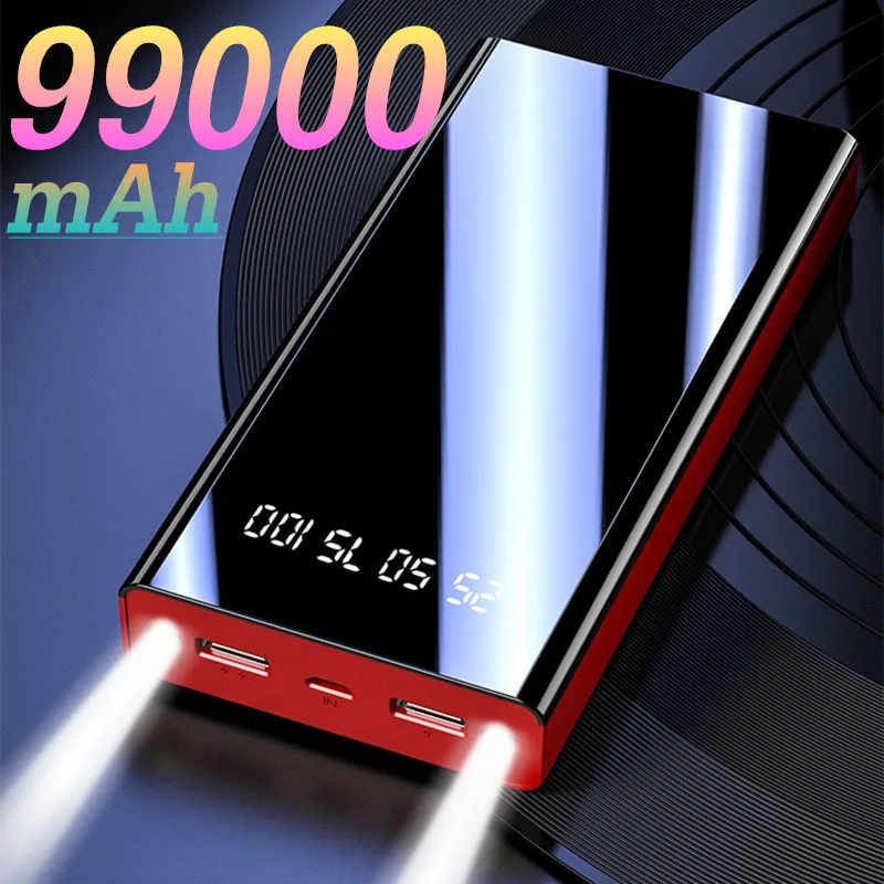 90000 MAh Slim Power Bank Portable Charger External Battery Pack Power ...