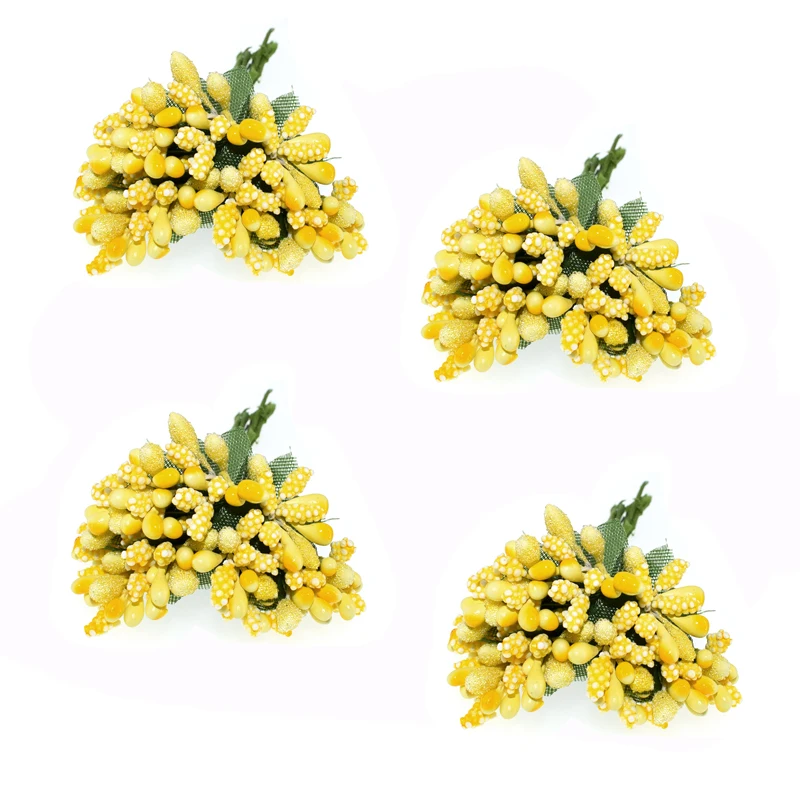 12pcs-Handmade-small-stamen-artificial-flowers-wedding-wreath-for-Gift ...